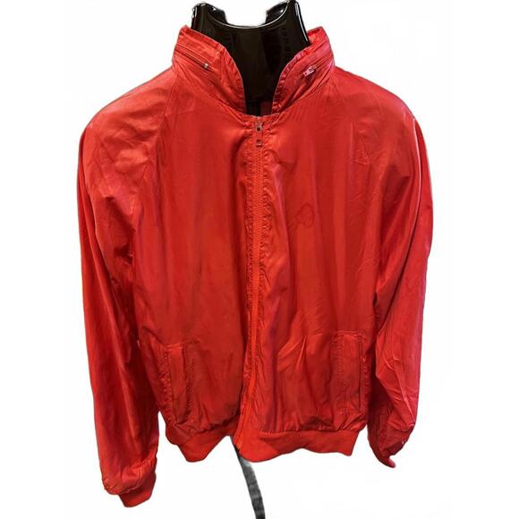 Jackets & Coats | Vintage La Mode Red Nylon Track Jacket Usa Made L ...